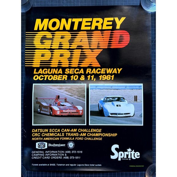 Art | Vintage 1981 Laguna Seca Can Am Monterey Grand Prix Poster ...